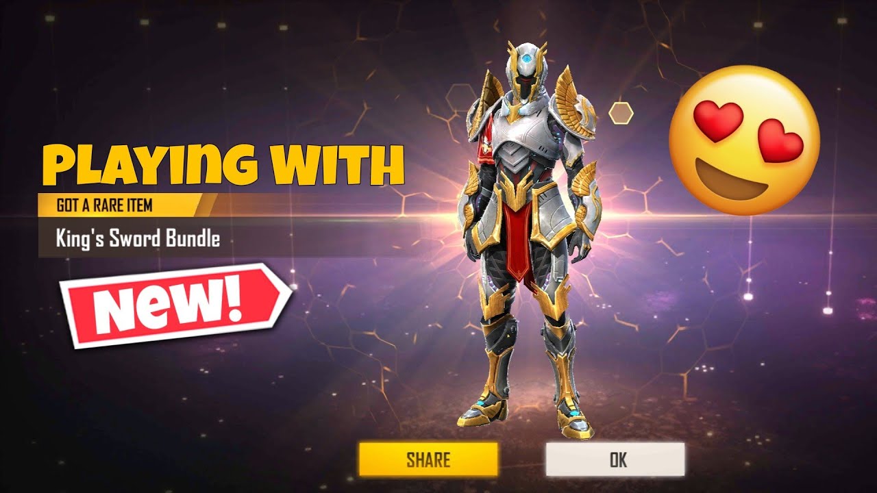 PLAYING WITH NEW😍 KING'S SWORD BUNDLE || FREE FIRE || SOLO VS SQUAD ...