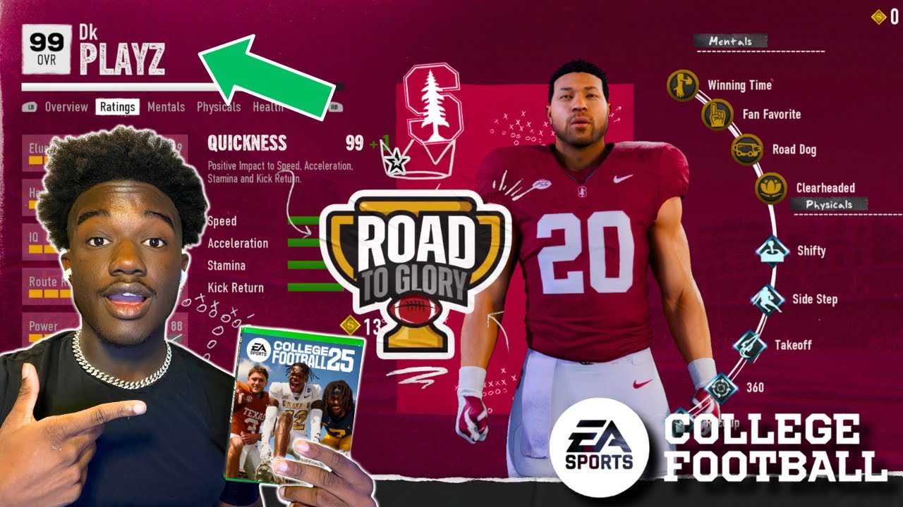 NEW UNSTOPPABLE 99 OVR RB EXP Glitch | Road to Glory NCAA 25 - YouTube