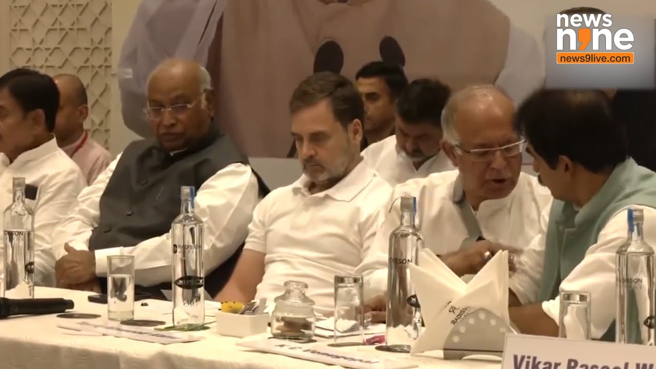 Congress Meeting in Srinagar on J&K elections: Kharge, Rahul Gandhi ...