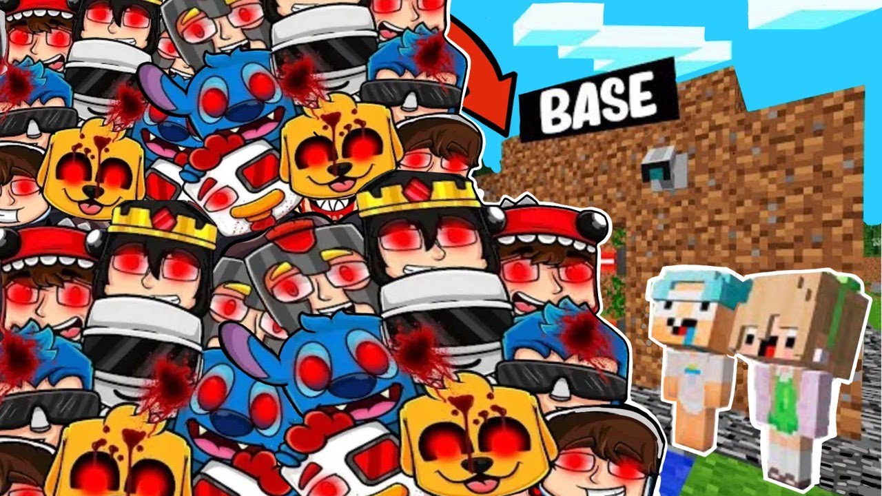 Reto De La Base Vs 100000 Youtubers Exe 😰😱base De Pechochin Noob Vs Los