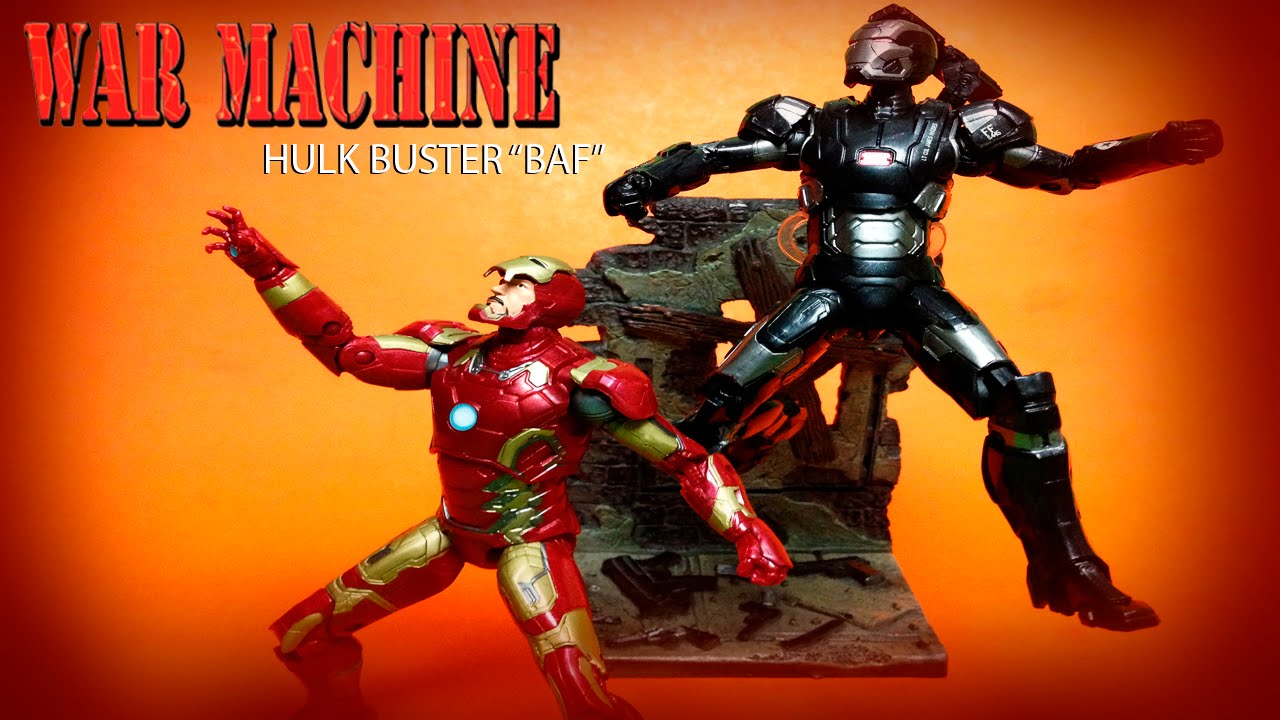 War Machine Marvel Legends Infinite Hasbro -Baf Hulk Buster- Review ...