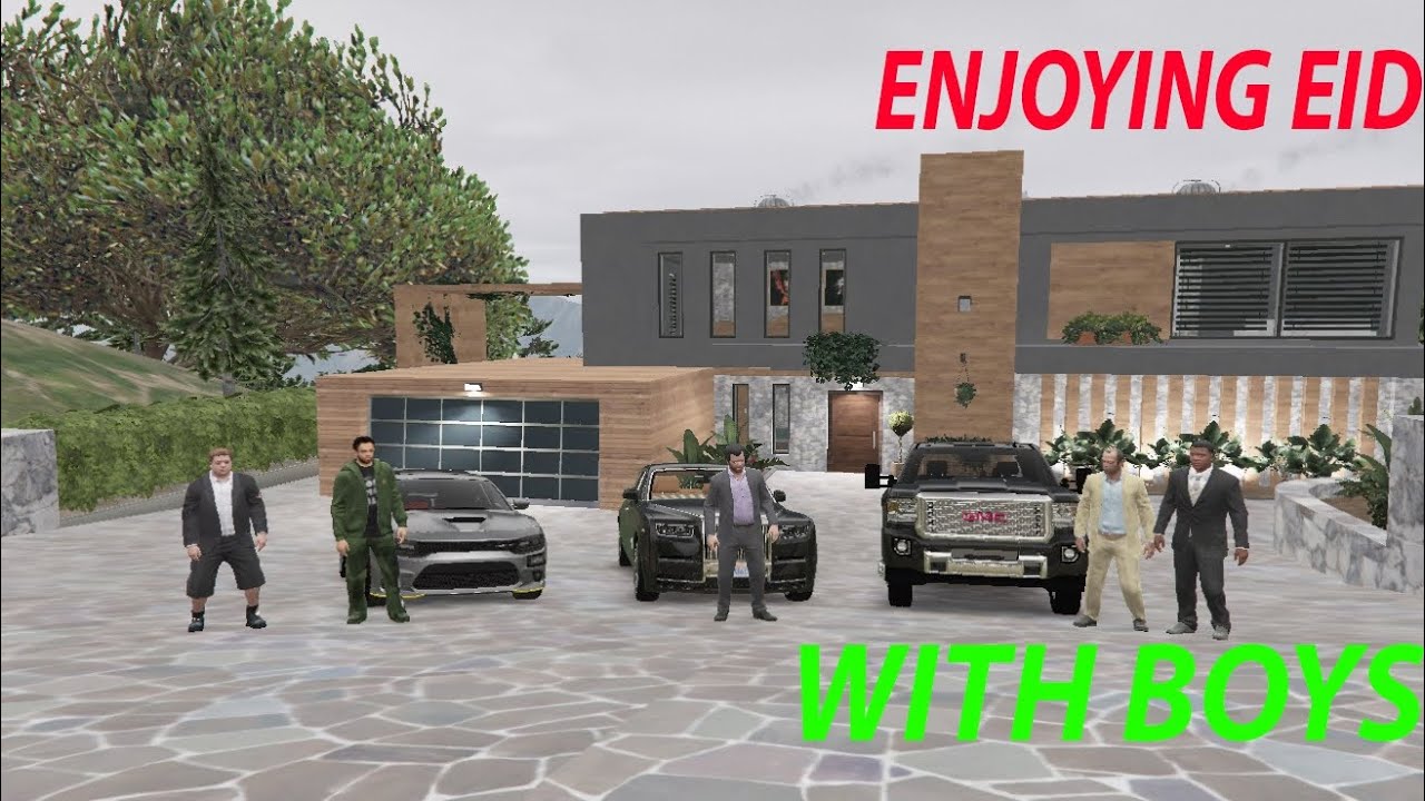 Enjoying EID With Boys | Micheal Meets Franklin And Trevor | Rolls ...