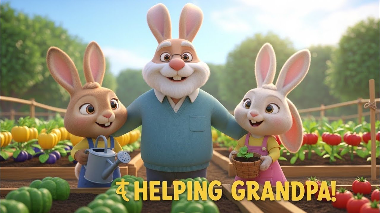 Helping Grandpa! 🐰 ️ | Ruby & Rosie Learn Kindness | Rabbit Kids TV ...