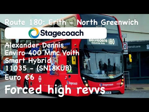 * High Revvs * Adl Enviro 400 MMC Smart Hybrid 11035 on route 180 ...