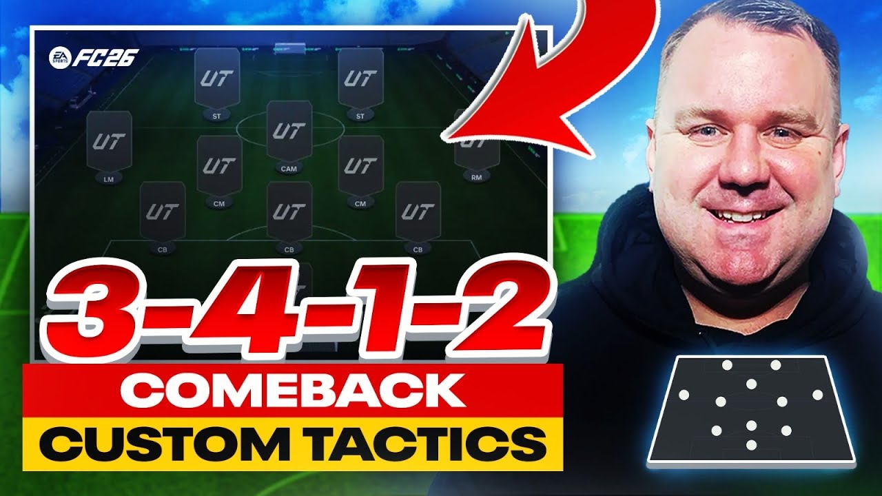 FC26 - (*COMEBACK TACTICS*) THE BEST 3412 CUSTOM TACTICS AND PLAYER ...