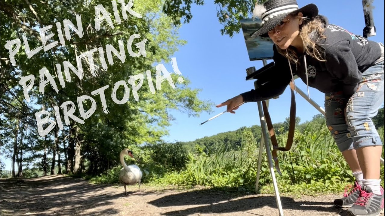 Plein Air Painting Birdtopia Sandhills & Swans & Woodpeckers Oh My! Full Water Demo Studio ...