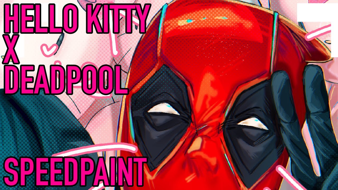 HELLO KITTY X DEADPOOL | Speedpaint - YouTube