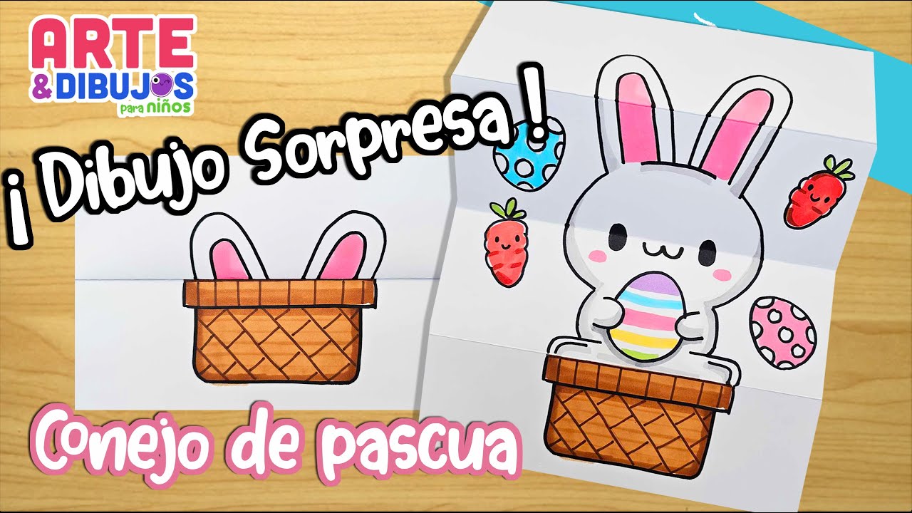 Como dibujar UN CONEJO de pascua | DIBUJO SORPESA | Arte y Dibujos para ...