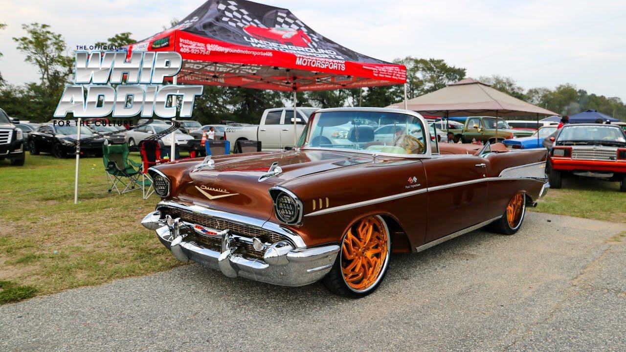 WhipAddict: Kandy Root Beer 57' Chevrolet Bel Air Convertible on Gold ...