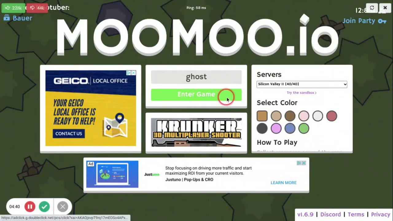 my first ever video!!/moomoo.io gameplay /no commentary - YouTube