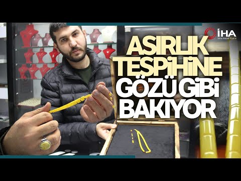 150 Yıllık Osmanlı Kehribarından Yapılan Tespihe Gözü Gibi Bakıyor