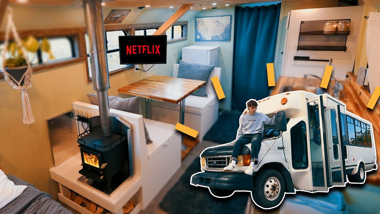 I Converted a School Bus into a Tiny Home - YouTube