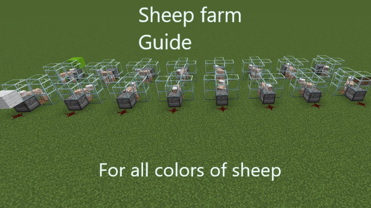 How to make an automatic sheep farm in Minecraft (guide) - YouTube