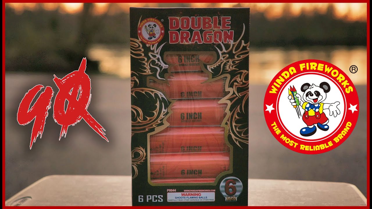 Double Dragon - Winda Fireworks - 6" Double Break Canister Shells - YouTube
