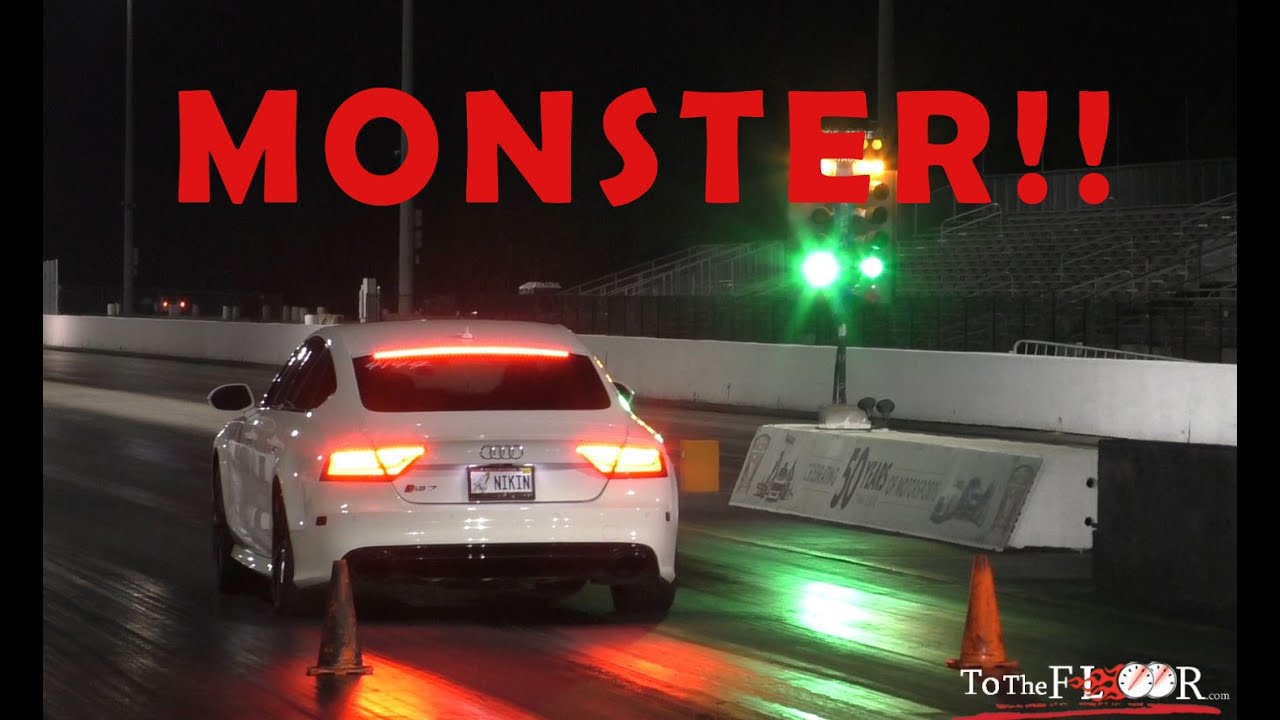 Monster Ripper Audi RS7 Runs 10.6 @ 130mph with JUST a tune! - YouTube