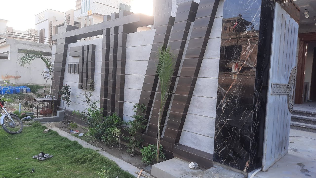 Installation beautiful Elevation tile work - YouTube