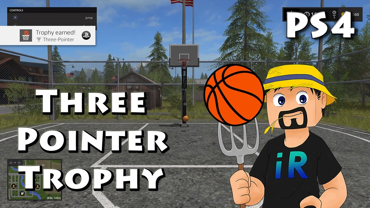 Three Pointer Trophy | Basketball | Farming Simulator 17 | PS4 - YouTube