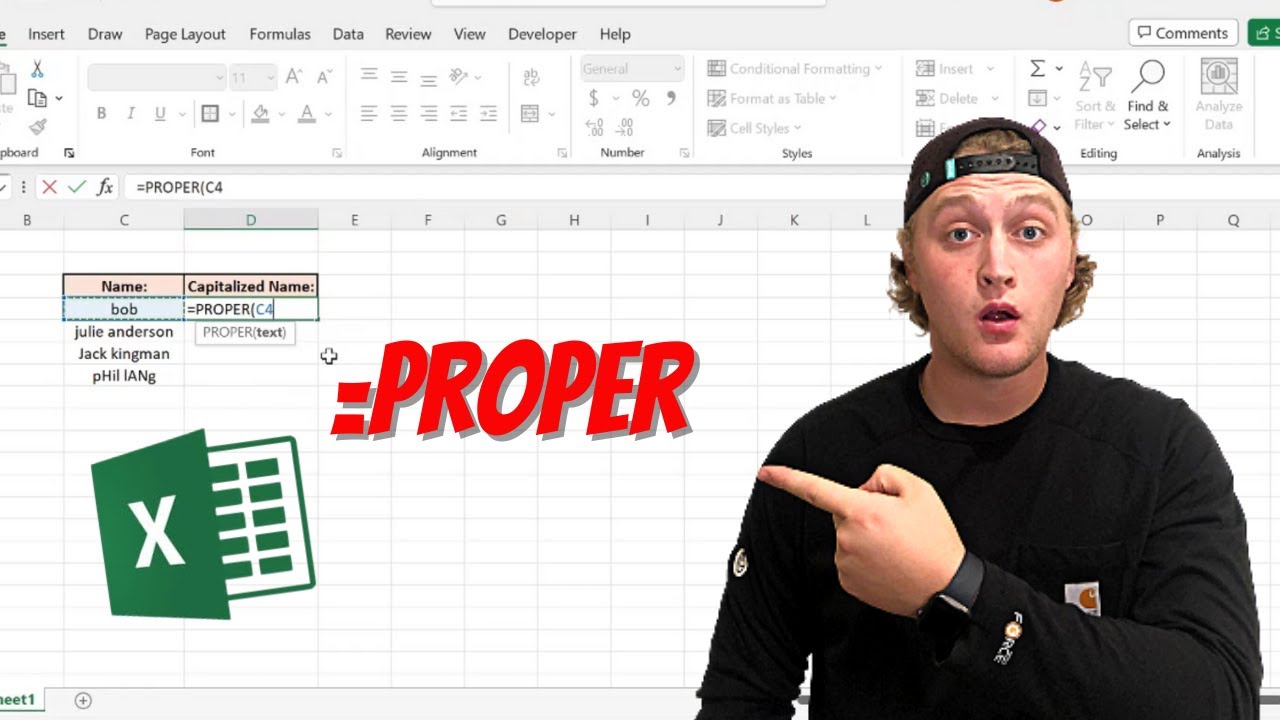 How To Capitalize The First Letter Of A Word In Excel YouTube How To Capitalize The First Letter Of A Word In Excel YouTube