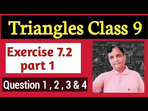 triangles class 9 ncert exercise 7.2 question 1 , 2 , 3 ,4#excellent # ...