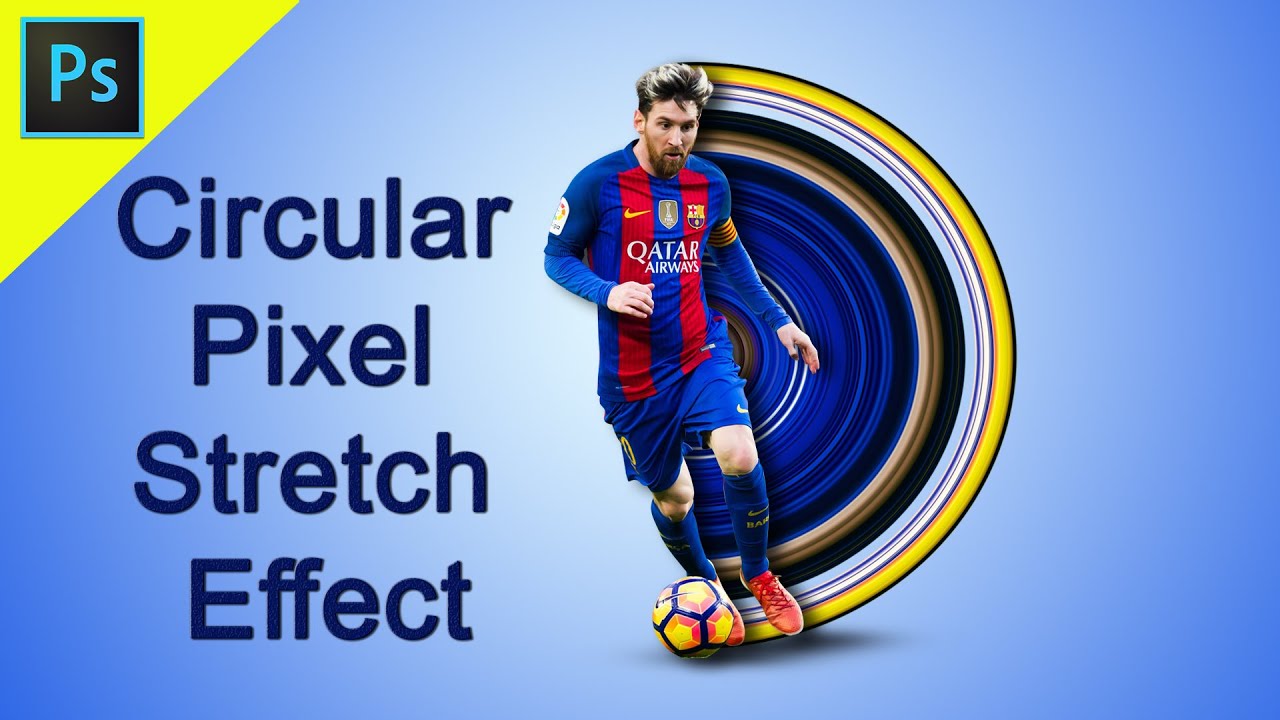 How to Create a Stunning Circular Pixel Stretch Effect in Photoshop - Photoshop Tutorial - YouTube