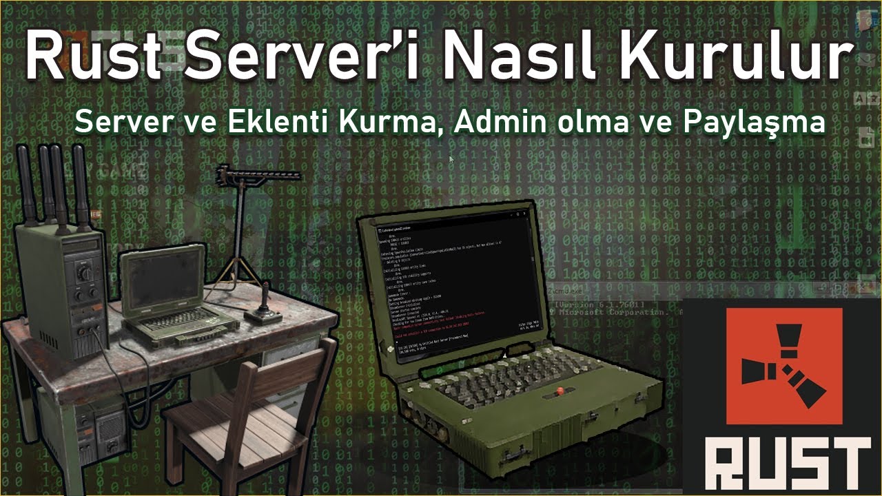 1 Tıkla Rust Server'i Kurma, Eklenti & Yetkilendirme ve Port Yönlendirme | Rust Dersleri - YouTube
