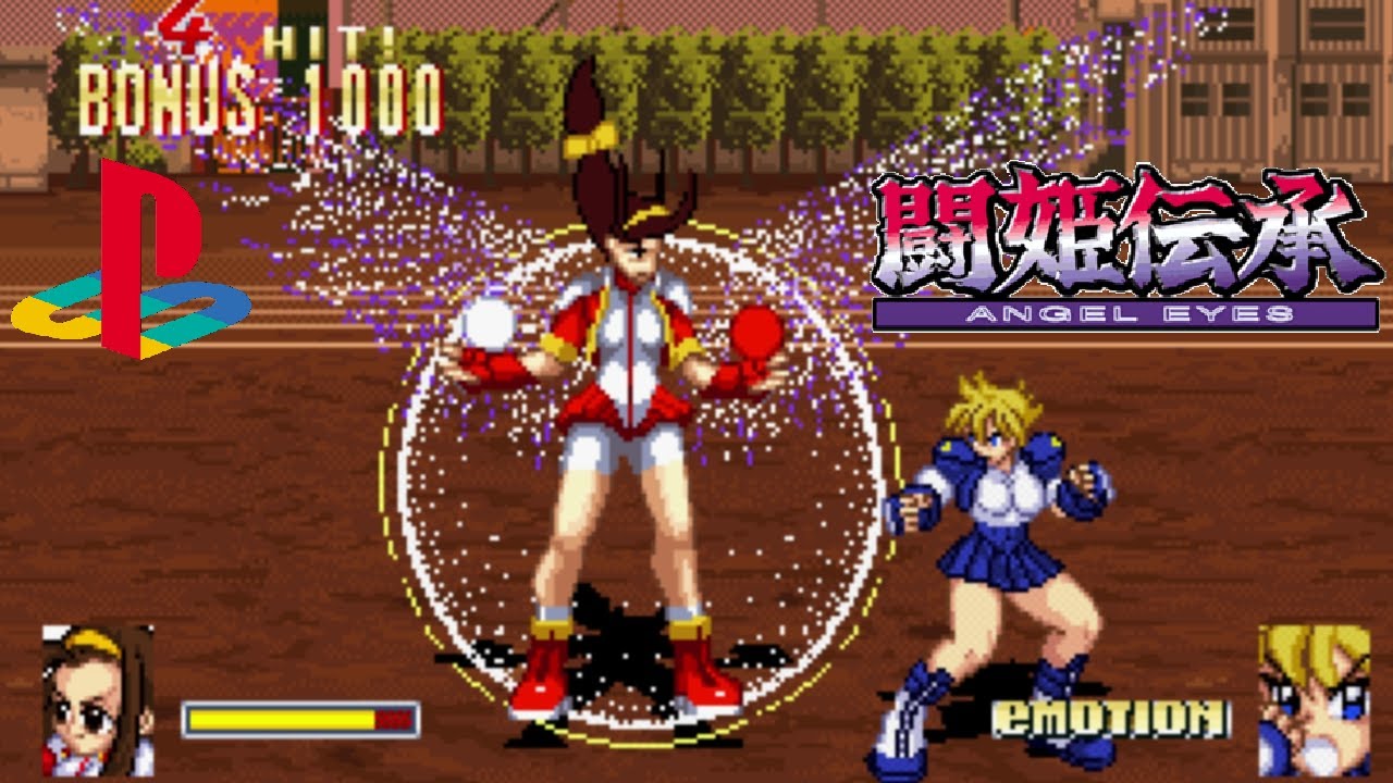 Touki Denshou: Angel Eyes playthrough (PlayStation/PS1, 1CC) - YouTube