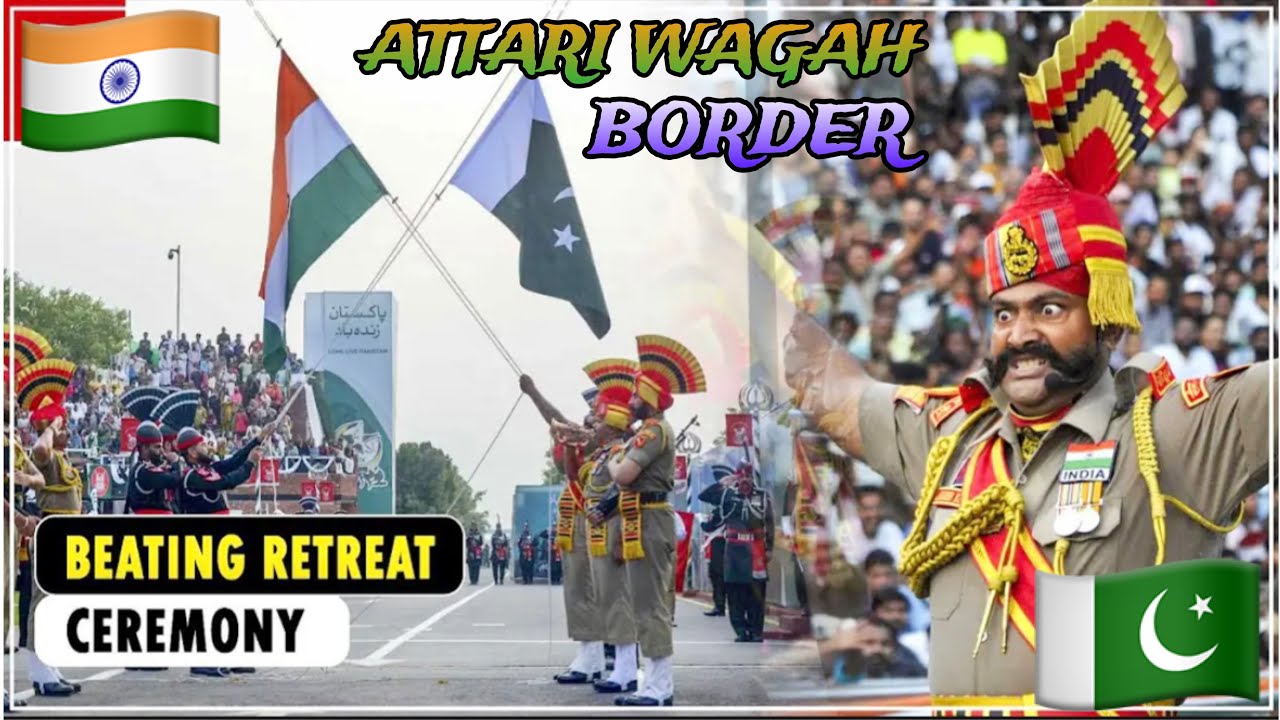 India Pakistan Attari-Wagah Border Amritsar | BSF Army Parade And Beating Retreat Ceremony ...
