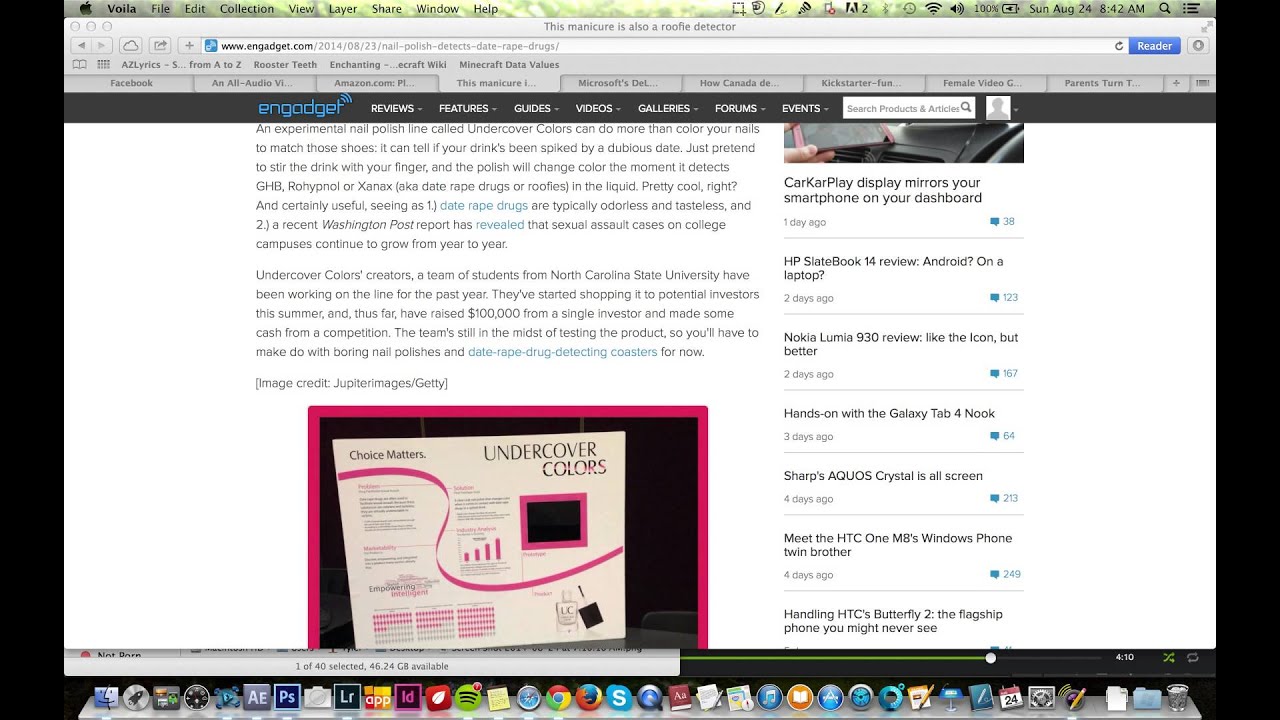 TECH: Roofie detecting Nail Polish - YouTube