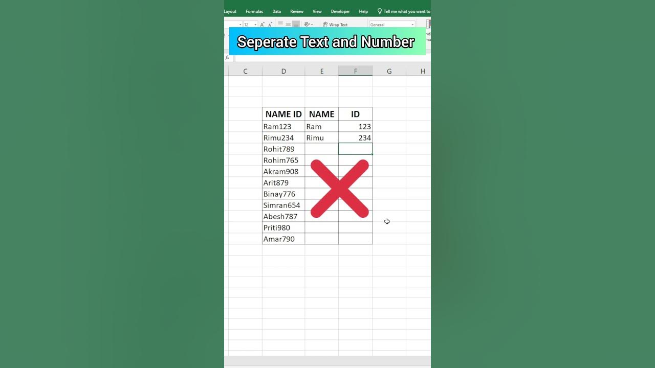 Seperate Text and Number in Excel | Excel easy tricks and tips - YouTube