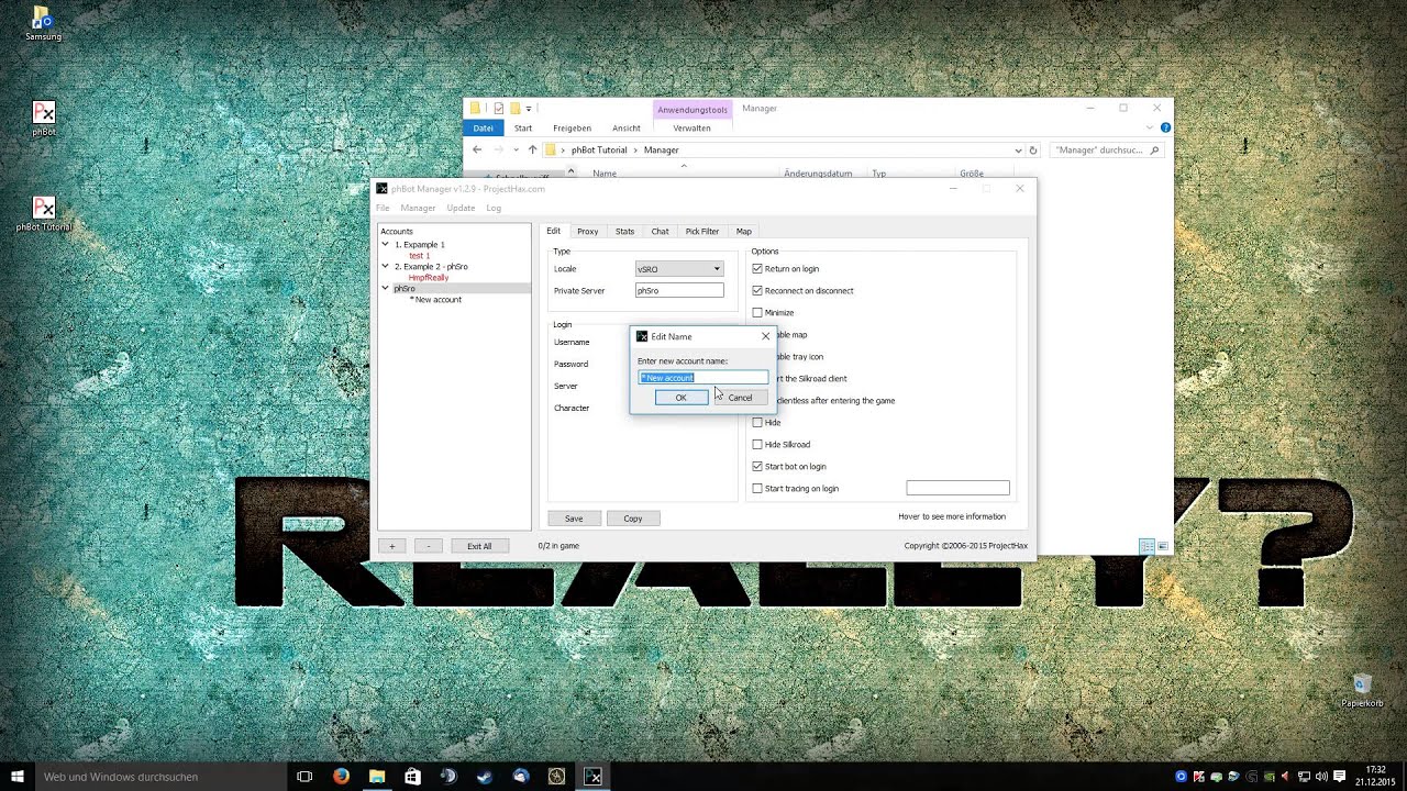 PhBot Tutorial - 2. PhSro Manager Setup - English - YouTube