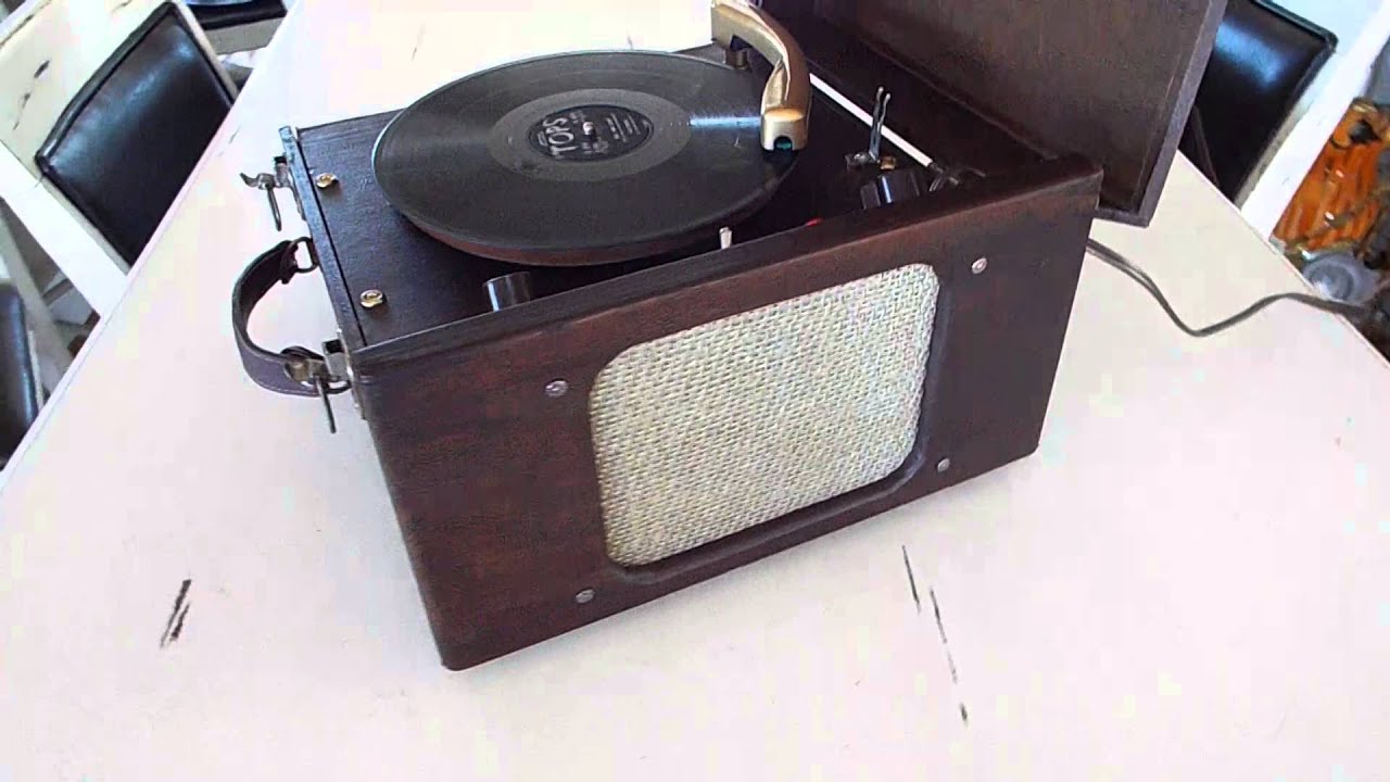 PHILCO 78 RPM record player, playing a 10" 78 record. - YouTube