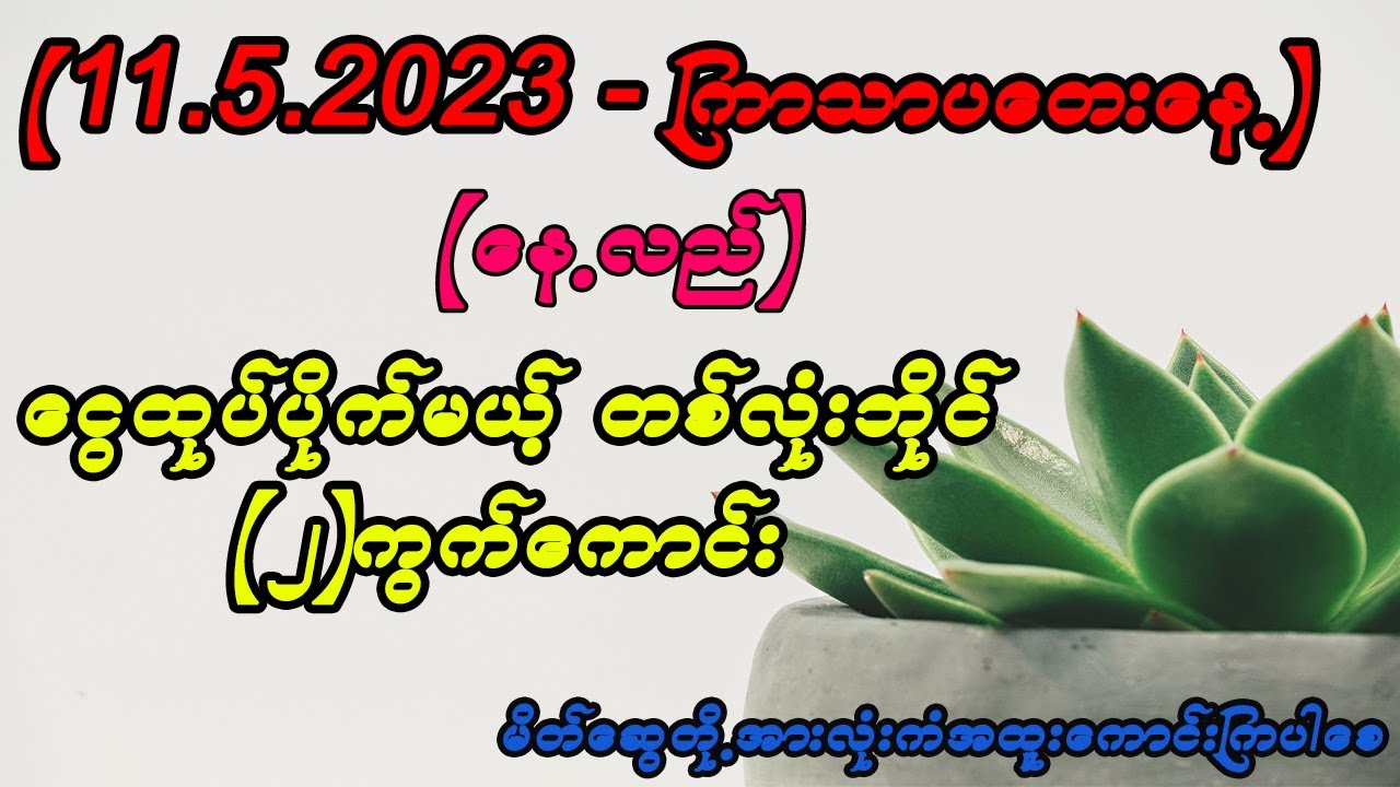 11 5 2023 12 01 Pm တစ်လုံးဘိုင် ၂ ကွက်ကောင်း 2dlive 2d