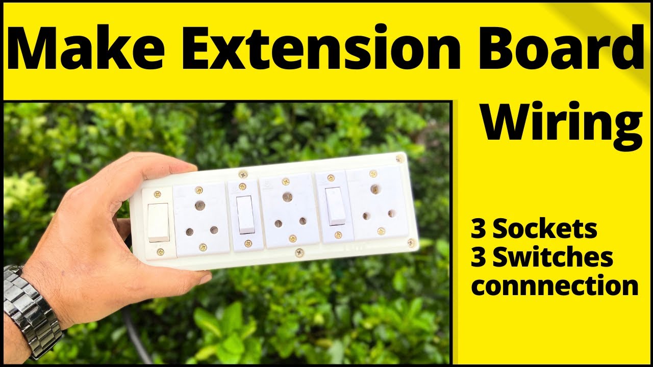Extension board wiring | Extension board wiring 3 socket 3 switch ...