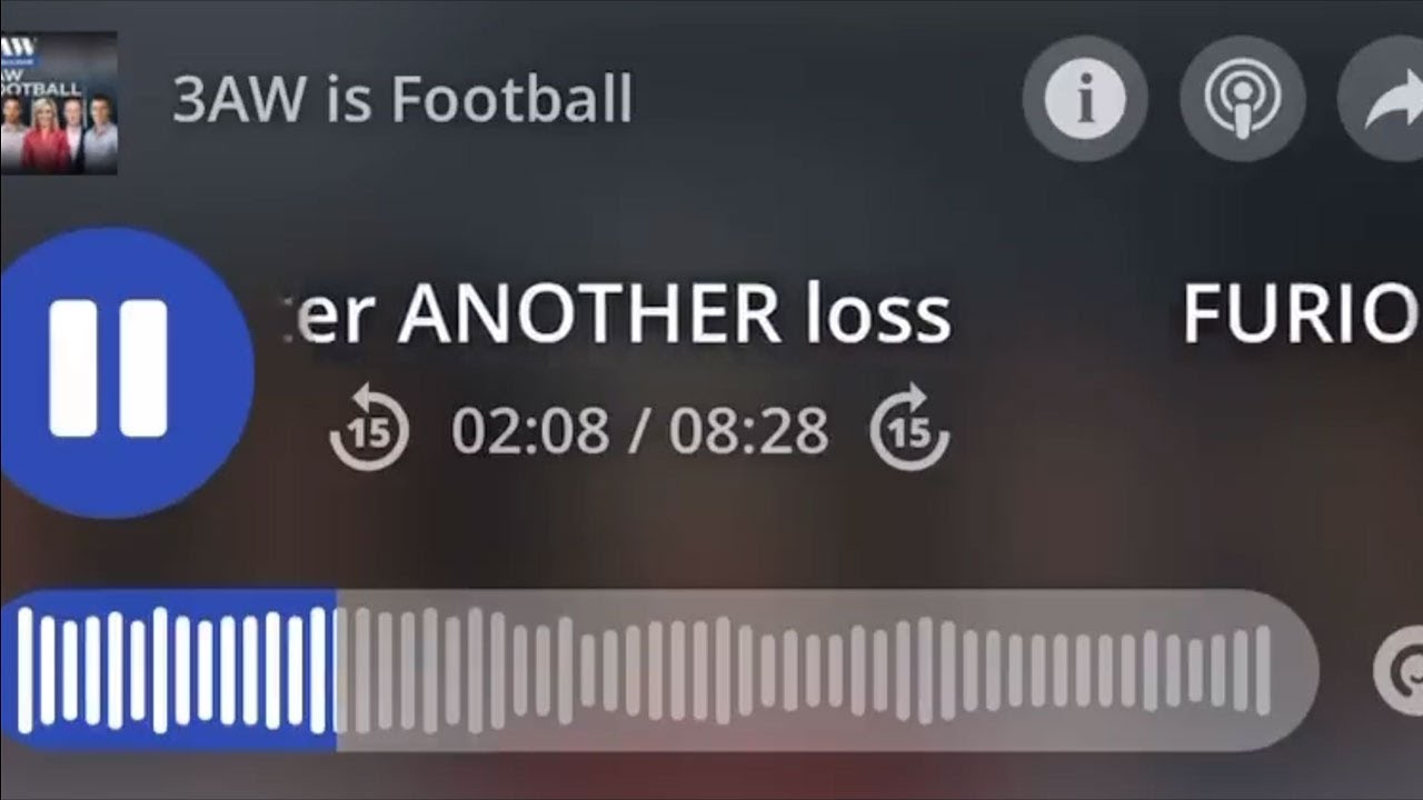 Raging Carlton Fan Vents On Radio Second Week In A Row - YouTube