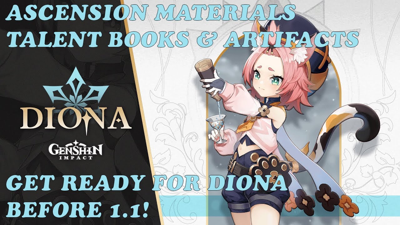 Diona Ascension Materials + Talent Books & Artifacts - Get Prepared for ...