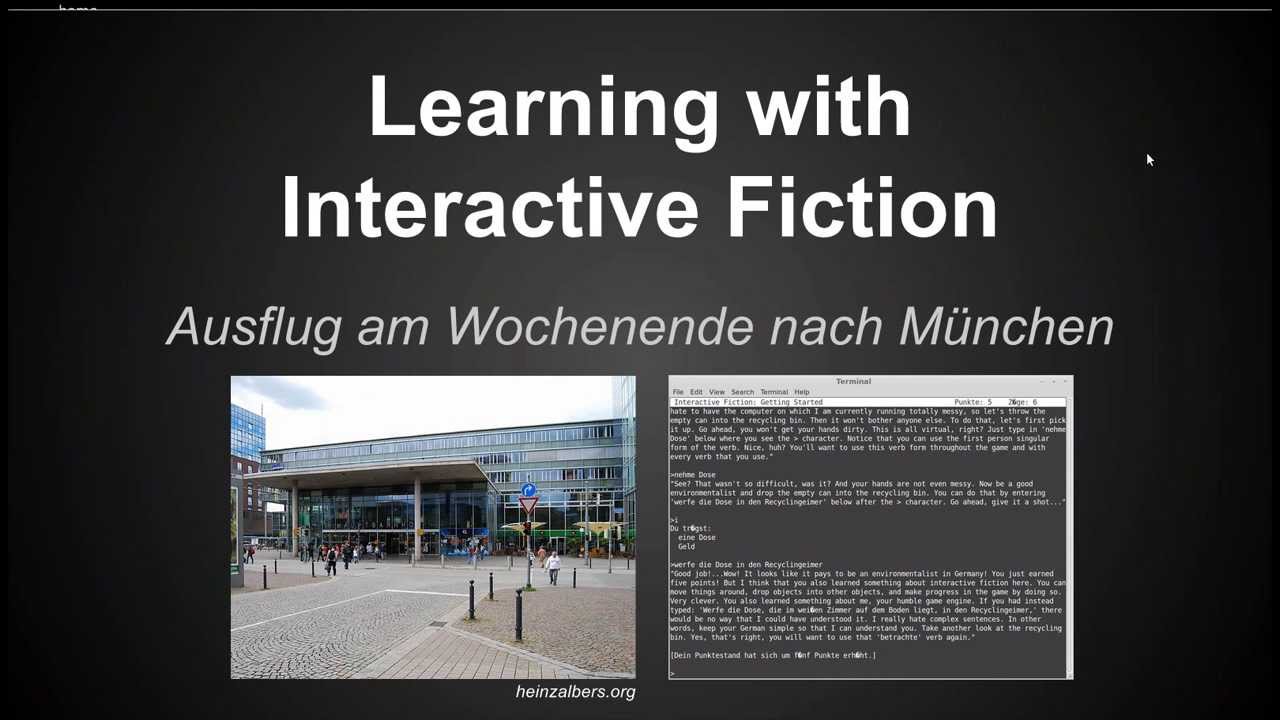 Can we use Interactive Fiction in the Classroom? (1 of 2) - YouTube