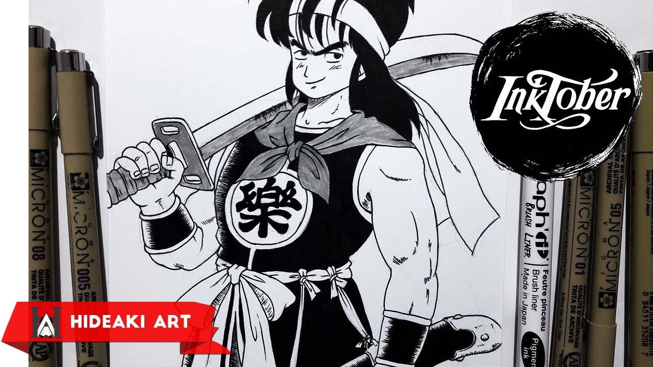 Speed Drawing Yamcha || Dragon Ball Z || INKTOBER Day 15 - YouTube