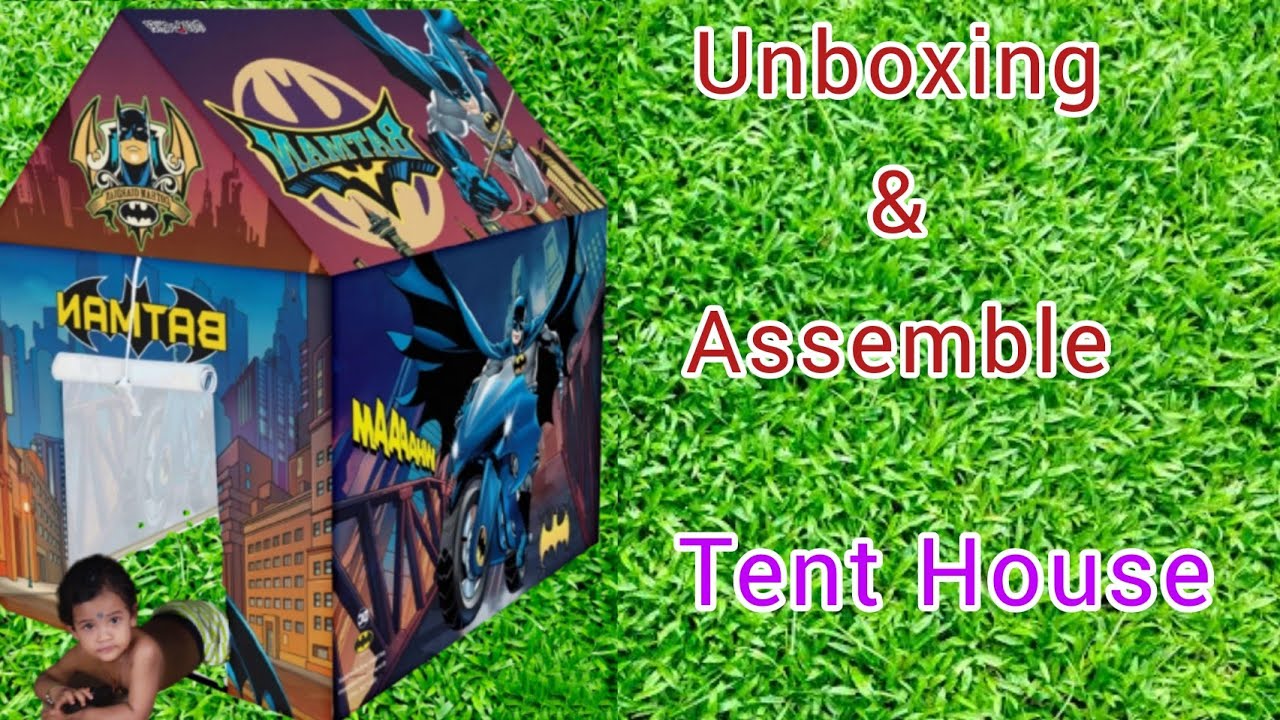Kids Tent House || Unboxing & Assembling || Batman tent house || # ...