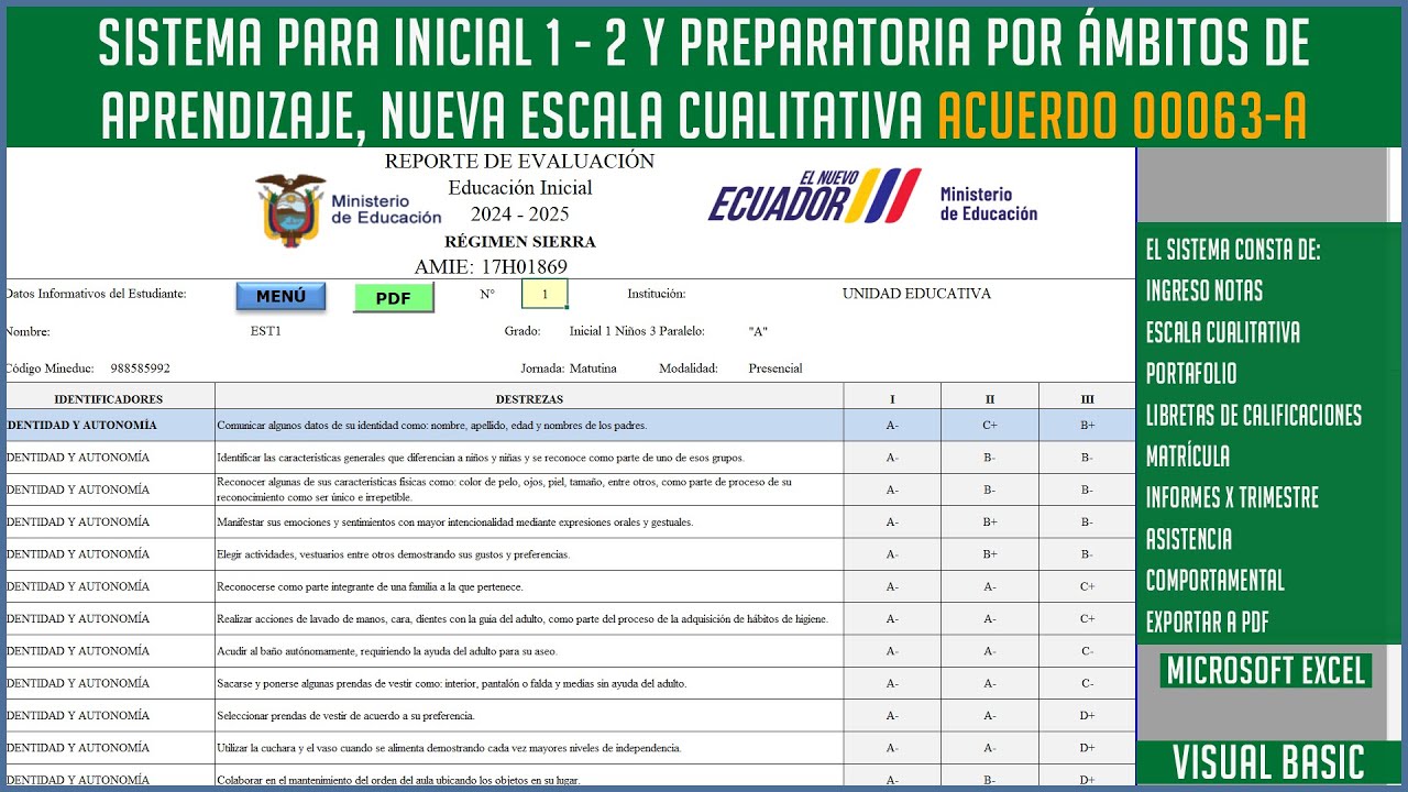 Sistema de Calificaciones Cualitativas para INICIAL 1-2 Y PREPARATORIA ...