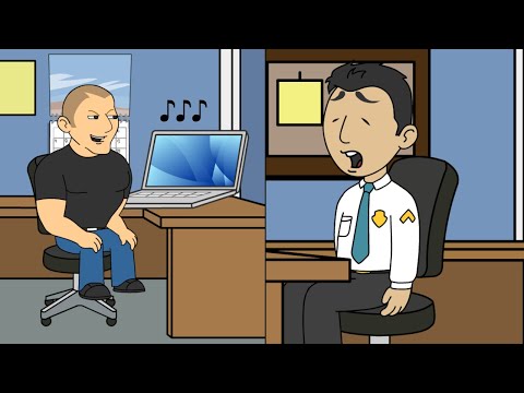 Dave the Childish Dad lulls his colleagues at work to sleep, gets fired, and gets grounded