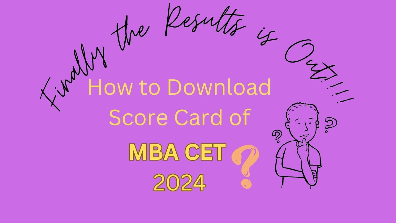 How to Check MBA CET result 2024? How to Download MBA CET Score card ...
