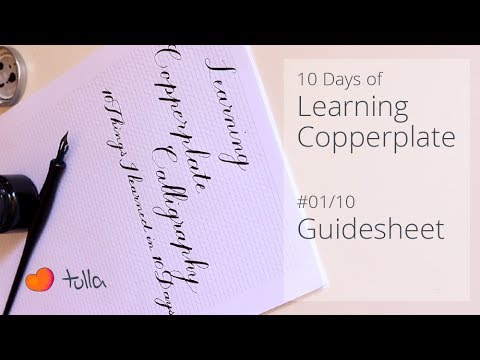 10 days Learning Copperplate: #01/10 Guidesheet - YouTube