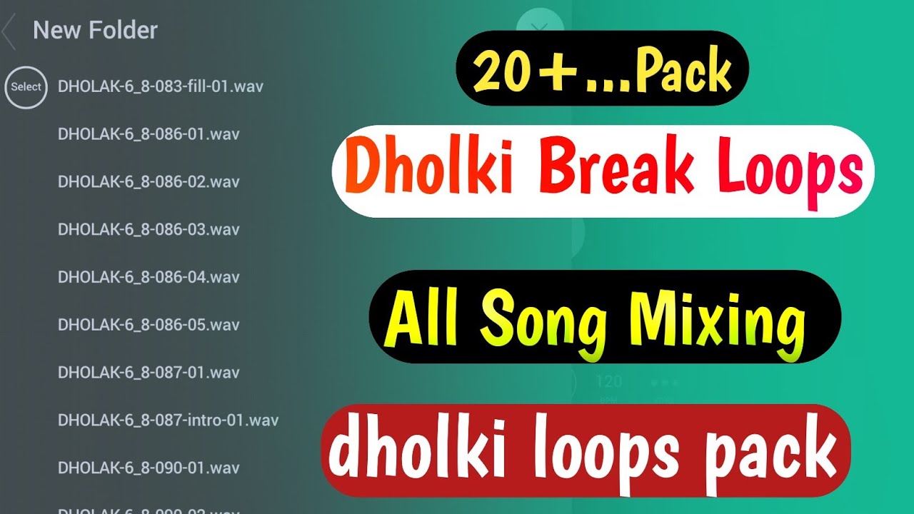 dholki break loops || 2022 dj samples || all song mixing dholki loops 😱 - YouTube