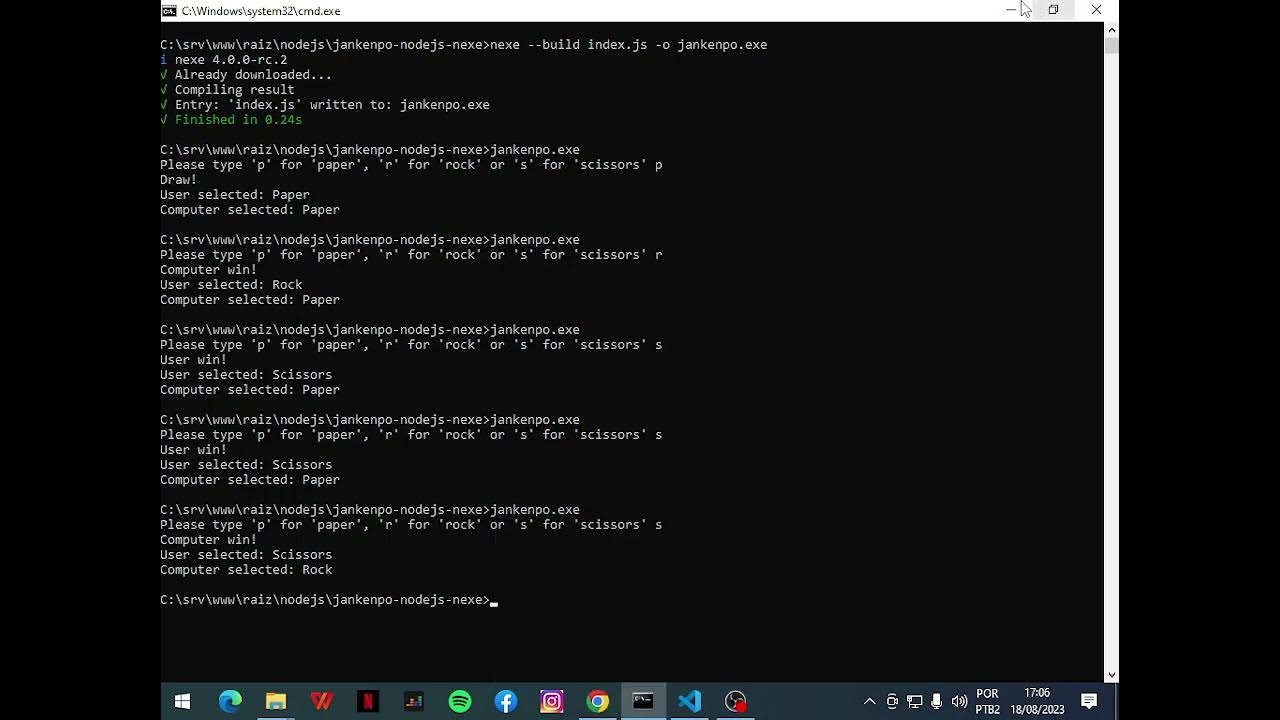 Gerando um executável com o Nexe (Node.JS) - YouTube