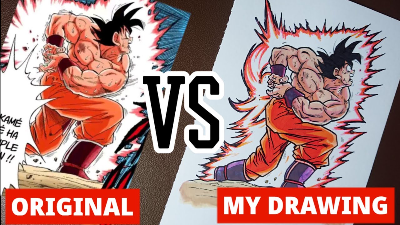 goku using triple kaioken kamehameha! goku kamehame vs vegeta galick ...