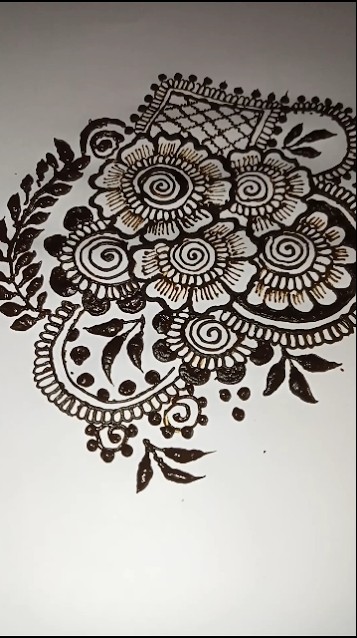 floral mehedi design - YouTube