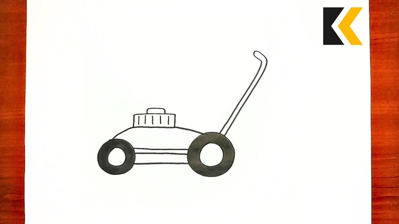 How To Draw Lawn Mower | Draw Gardening Easily - YouTube