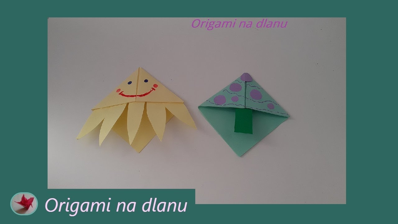 Jednostavni Origami Obeleživač stranica za knjige (Origami Bookmark ...