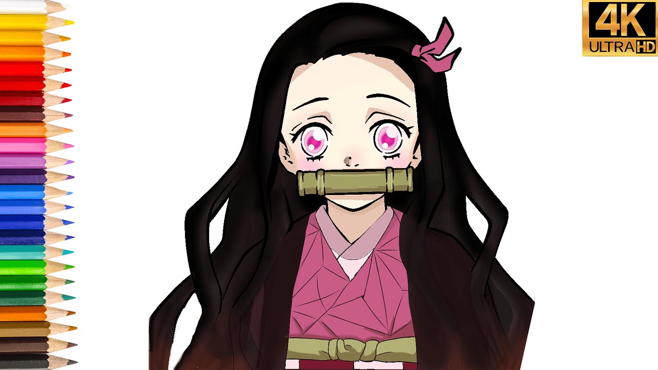 NEZUKO RESMİ ÇİZİMİ 😍 DEMON SLAYER - NEZUKO NASIL ÇİZİLİR KOLAY 😍 RESİM ...