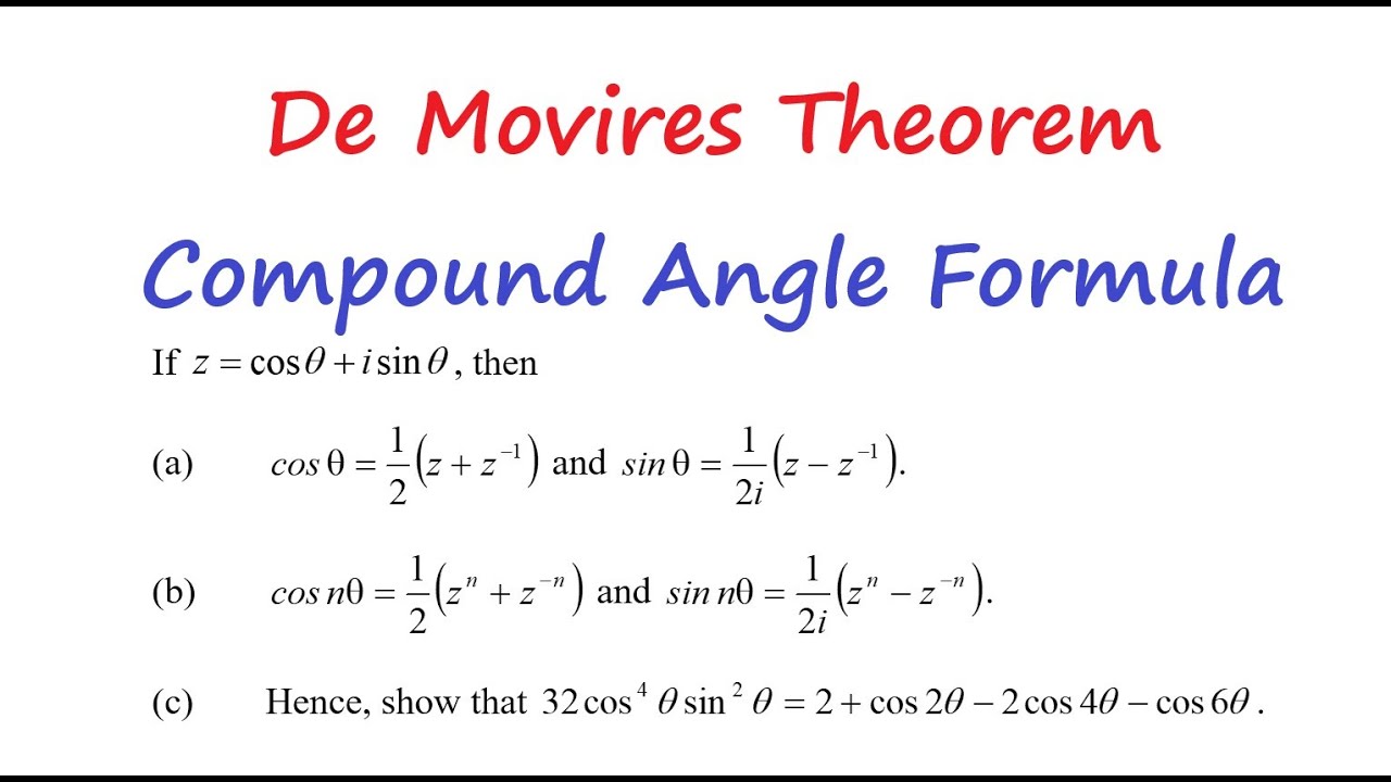 [[Year One 問數]]Advance Maths Q20250529|| q5|| De Movires Theorem ...